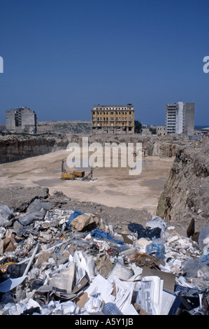 Construction and rebuilding of downtown Beirut which was destroyed ...