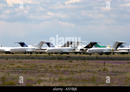 Boeing 727 jet scrap yard at Roswell, New Mexico Stock Photo - Alamy