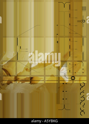 Digital technique abstract geometric stripes pattern background design ...