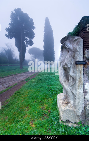 Appian Way (Appia Antica) tombstone inscription Stock Photo - Alamy