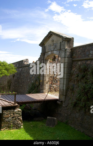 Drawbridge at historic fort in Colonia, Uraguay Stock Photo - Alamy