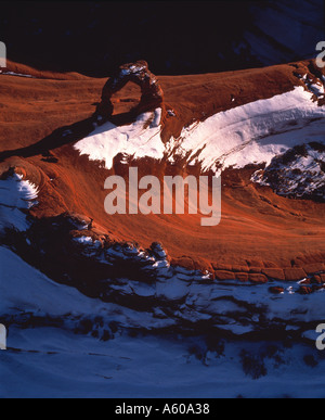 Aerial view of Delicate Arch, Arches National Park, Moab, Utah, United ...
