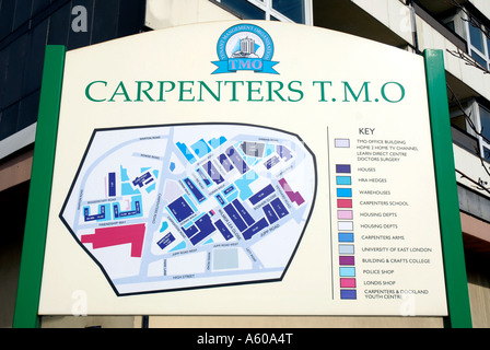 Map of the Carpenters TMO on the Carpenters Estate in Stratford London ...