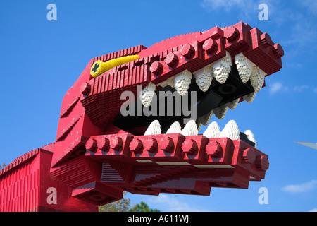 A Large red lego dinosaur at Downtown Disney Market Place, Walt Disney ...
