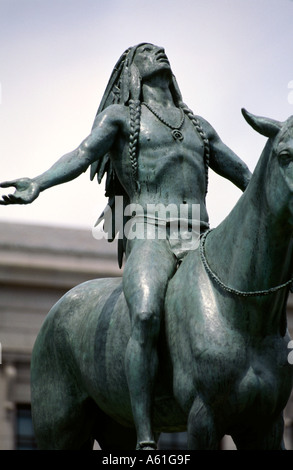 Boston. USA. Cyrus Dallin's Equestrian sculpture Appeal to the Great ...