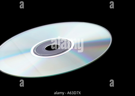 Single DVD on isolated blackbackground Stock Photo - Alamy