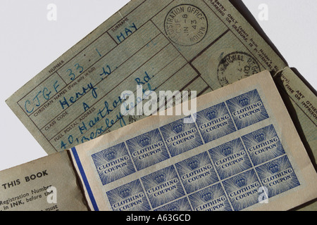 UK National Identity Card issued in World War two 1940s open to show ...