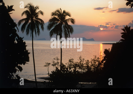 Damai Beach at sunset Sarawak Borneo MALAYSIA Stock Photo - Alamy