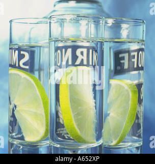 Smirnoff Blue label vodka Stock Photo - Alamy