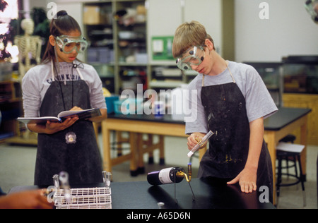 Detroit Michigan Students in an eighth grade science class at Friends ...