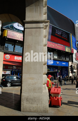 Piccadilly Circus displays as sign in recognition and appreciation of ...