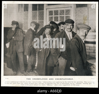 Unemployed workers queue for the 'dole' - the statutory unemployment ...