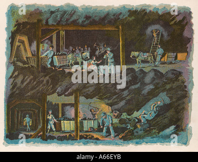 Mine Workings - 1880's Stock Photo - Alamy
