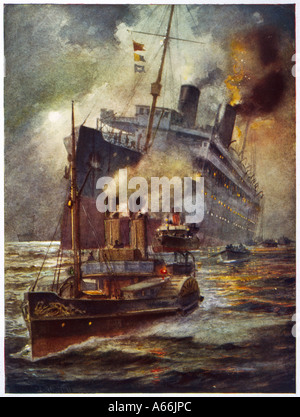 TORPEDOED SHIP IN PORT Stock Photo - Alamy
