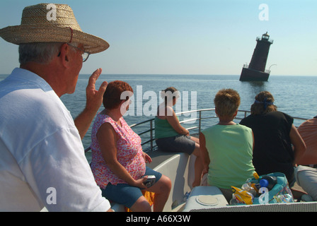 Sharps Island lighthouse on the Chesapeake Bay Stock Photo - Alamy
