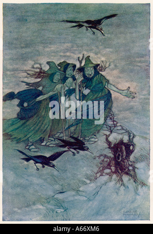 THREE WITCHES - MACBETH Stock Photo - Alamy