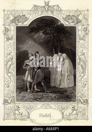 Macbeth and Banquo encounter the three witches on the heath, 1805 ...