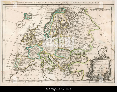 Map - Europe, 1763 Stock Photo - Alamy