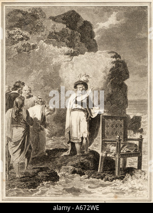 CANUTE ORDERS WAVES Stock Photo - Alamy