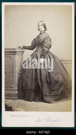 COSTUME MRS HUNTER 1860S Stock Photo - Alamy