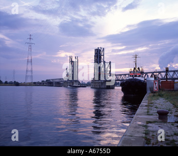 Lilo Bridge Antwerp harbour Belgium Stock Photo - Alamy