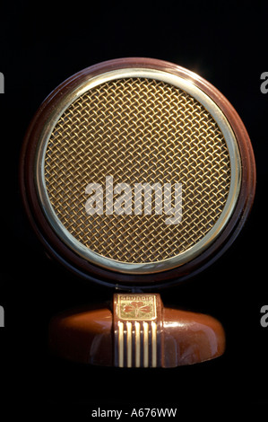 Vintage Grundig Microphone Early 50s Blue Wash Stock Photo - Alamy