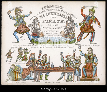 Blackbeard and Crew - Pirate Stock Photo - Alamy