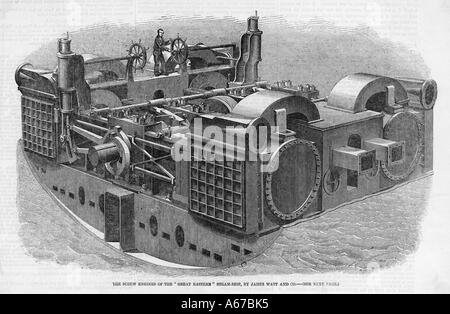 GREAT EASTERN'S ENGINES Stock Photo - Alamy