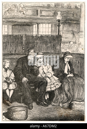 FAMILY ON CHURCH PEW Stock Photo - Alamy