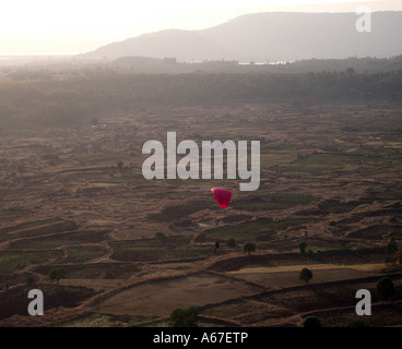 Paraglider over plain, Kamshet, Western Ghats, Maharashtra, India Stock ...