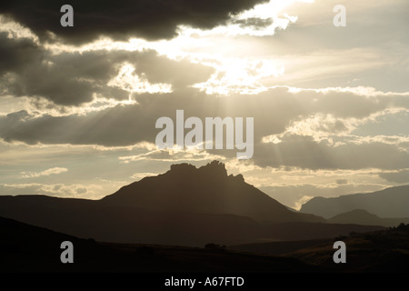 Rays of light through mountain on dam in sangkhlaburi Stock Photo - Alamy