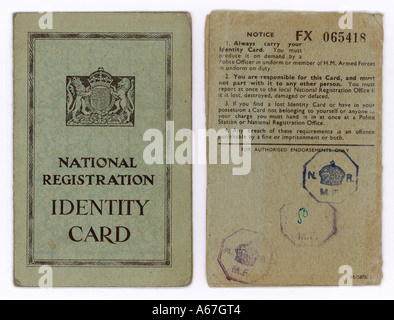 Identity Card for British Citizen, May 1943 Stock Photo: 111862888 - Alamy