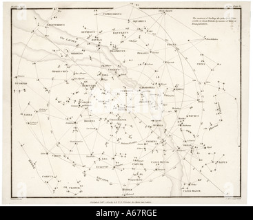 WHITTAKER STAR MAP 29 Stock Photo - Alamy