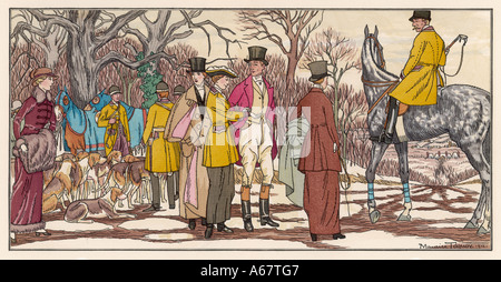 FRENCH HUNT MEET 1912 Stock Photo - Alamy