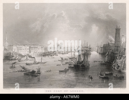 THE POOL OF LONDON 1842 Stock Photo - Alamy