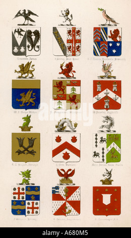 FAMILY COATS OF ARMS 16 Stock Photo - Alamy