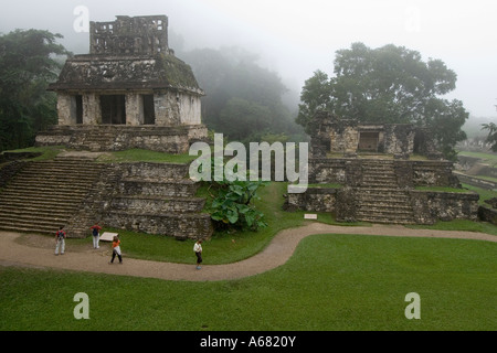 Temple of the Sun Templo del Sol, Mayan ruins, Palenque, Chiapas ...