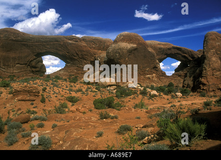 The Spectacles (North and South Windows), Arches National Park, Moab ...