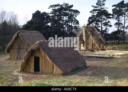 Anglo Saxon Houses Stock Photo - Alamy