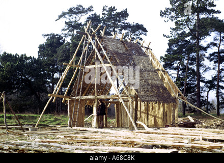 Reconstructed Anglo-Saxon house Stock Photo - Alamy