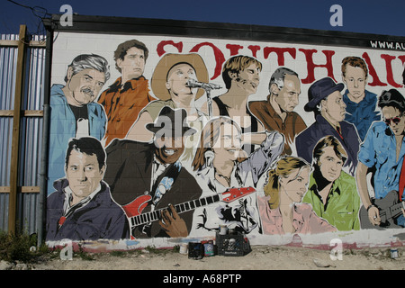 South Austin Music mural Stock Photo - Alamy