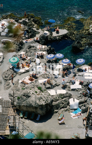 Capri Italy La Fontelina beach Stock Photo - Alamy
