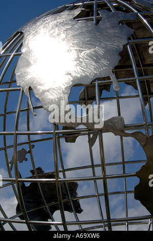 Sculpture World Globe spherical metallic globe sculpture Stock Photo ...