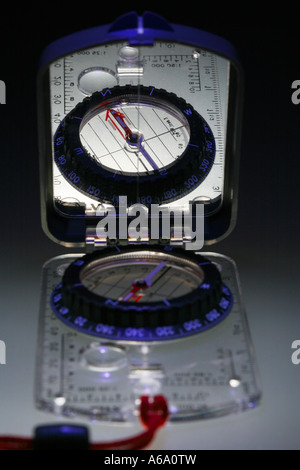 Silva sighting compass used for navigation finding a direction Stock ...