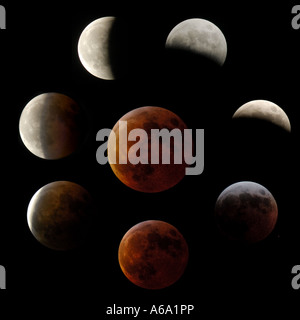 4 March 2007 Full lunar eclipse seen over London UK Stock Photo - Alamy