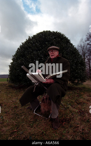Lord Haig of Bemersyde Painting one of his landscapes Stock Photo - Alamy