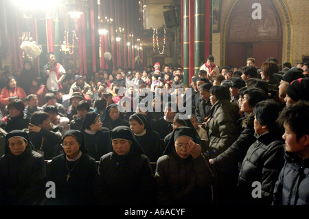 Christmas Mass at North Cathedral (Xishiku) in Beijing, China Stock ...