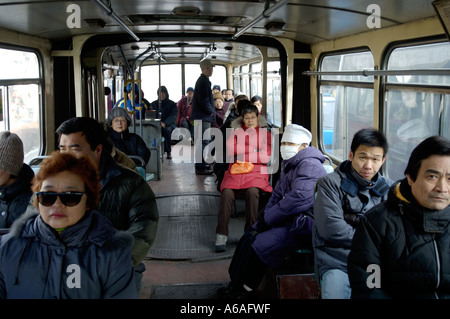 A old public bus in Beijing China 2003 Stock Photo - Alamy