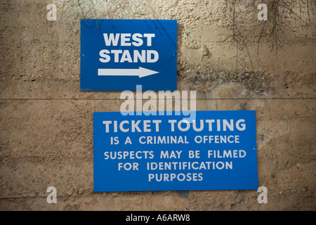 Ticket Touting Sign Stamford Bridge Chelsea Football Ground London ...