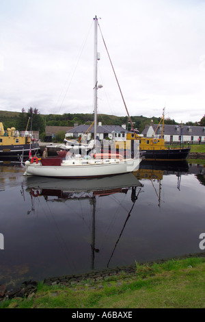 Caledonian canal Corpach station corpach basin canal lock Stock Photo ...